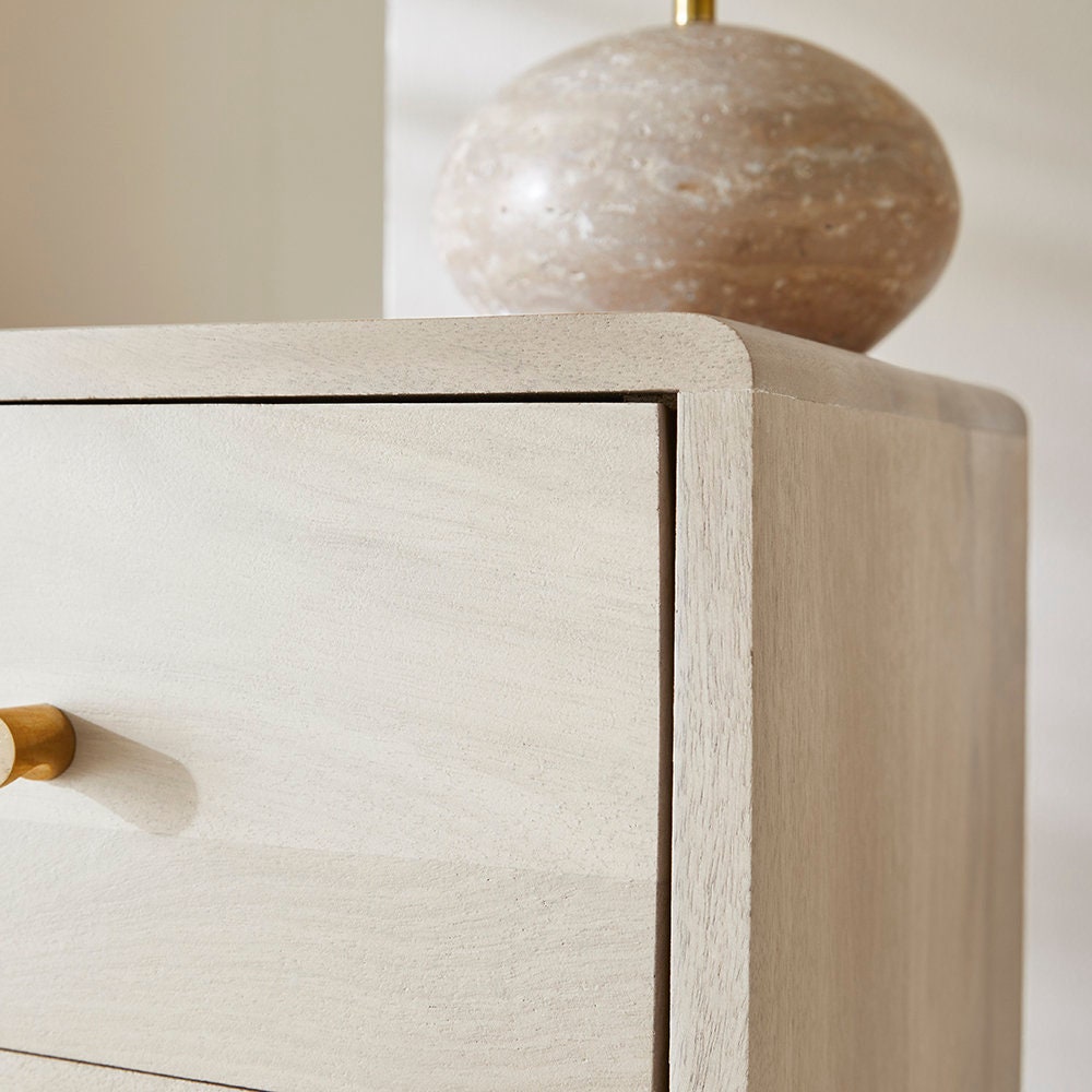 Scandinavian White Oak Logan Narrow Bedside Table - Etsy UK