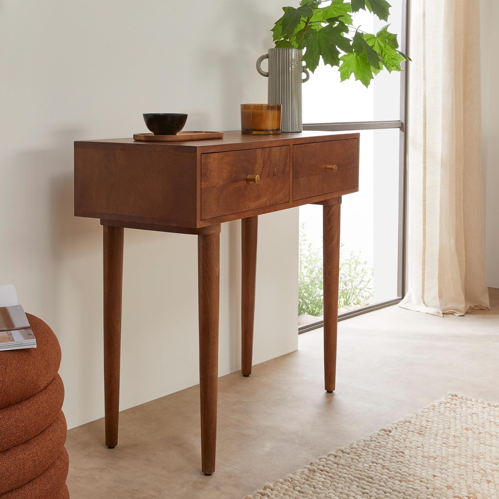 Scandinavian Walnut Oslo Console and Dressing Table - Etsy UK