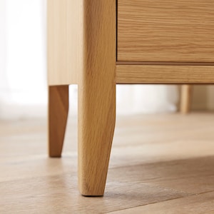 Wright Oak 3 Drawer Bedside Table - Etsy UK