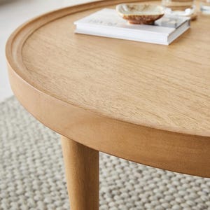 Norway Round Oak Coffee Table - Etsy UK