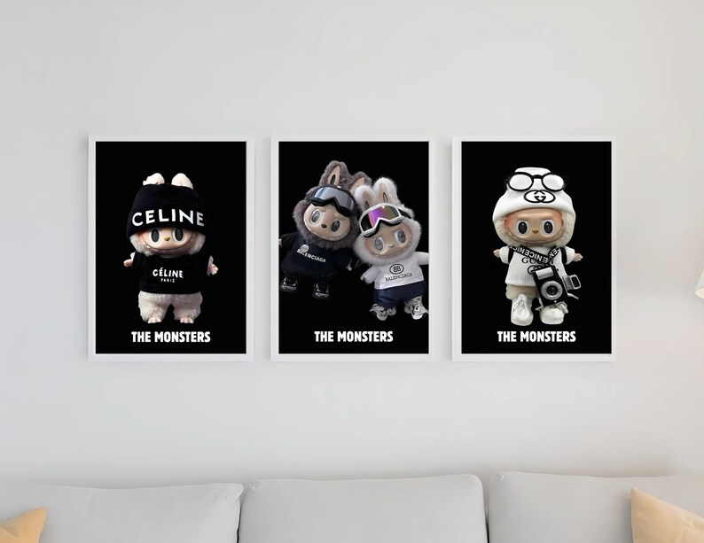 Labubu Wall Art Printable – Digital Download Streetwear Monster Poster ...