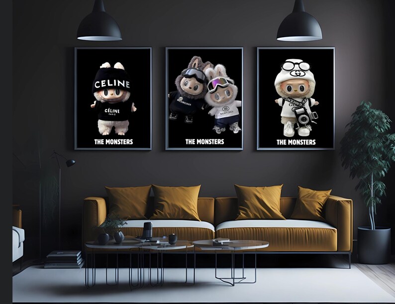 Labubu Wall Art Printable – Digital Download Streetwear Monster Poster ...