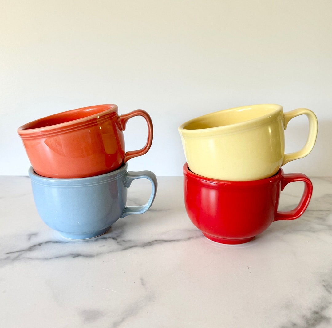 Fiesta Jumbo Cups. Vintage Coffee Mugs. Fiesta Ware Mug. Homer Laughlin ...