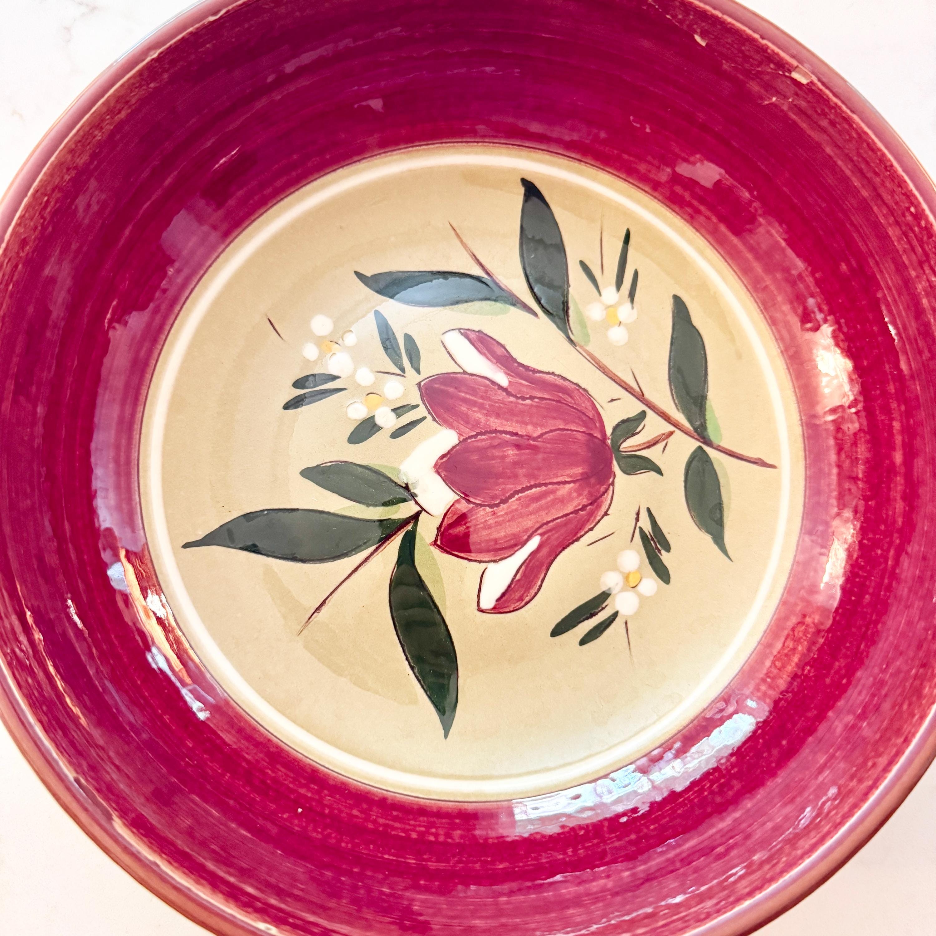 Vintage Stangl Pottery Magnolia 8" Serving Bowl – Hand-painted ...