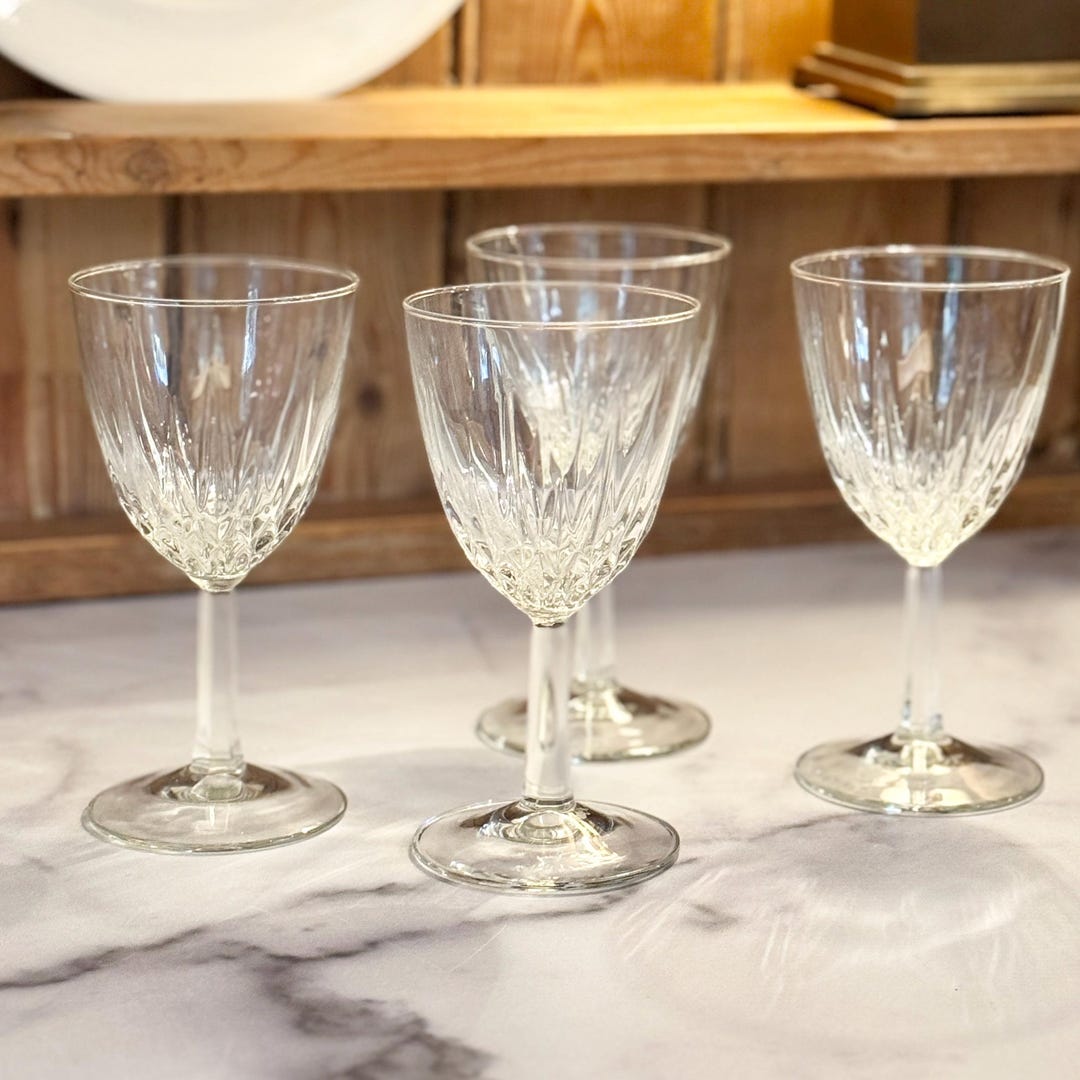 Cristal D'arques Diamant Claret Wine Glasses. French Wine Glass. Made ...
