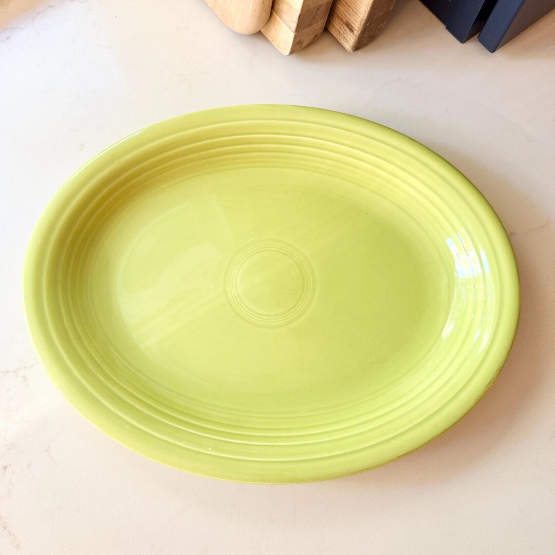 Vintage Fiesta Chartreuse 12" Platter – Homer Laughlin Fiestaware ...
