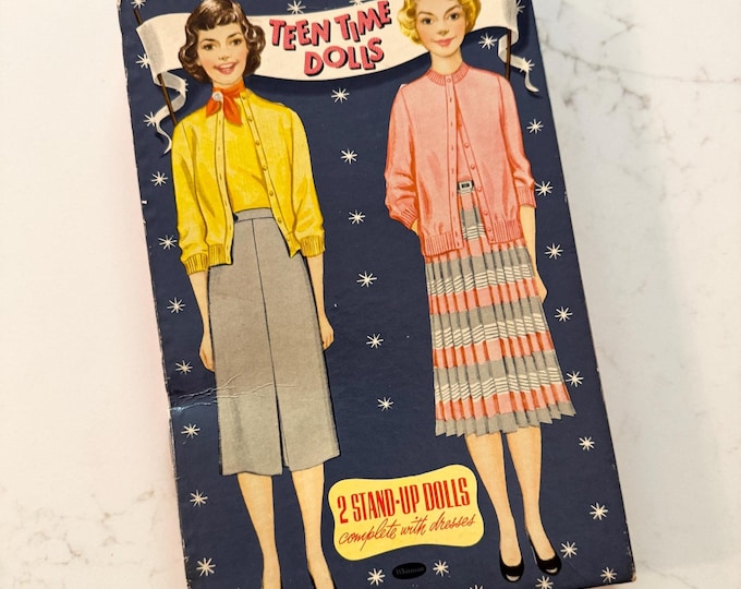 Original Teen Time Dolls - 2 Stand-up Paper Dolls - Whitman Paper Dolls ...