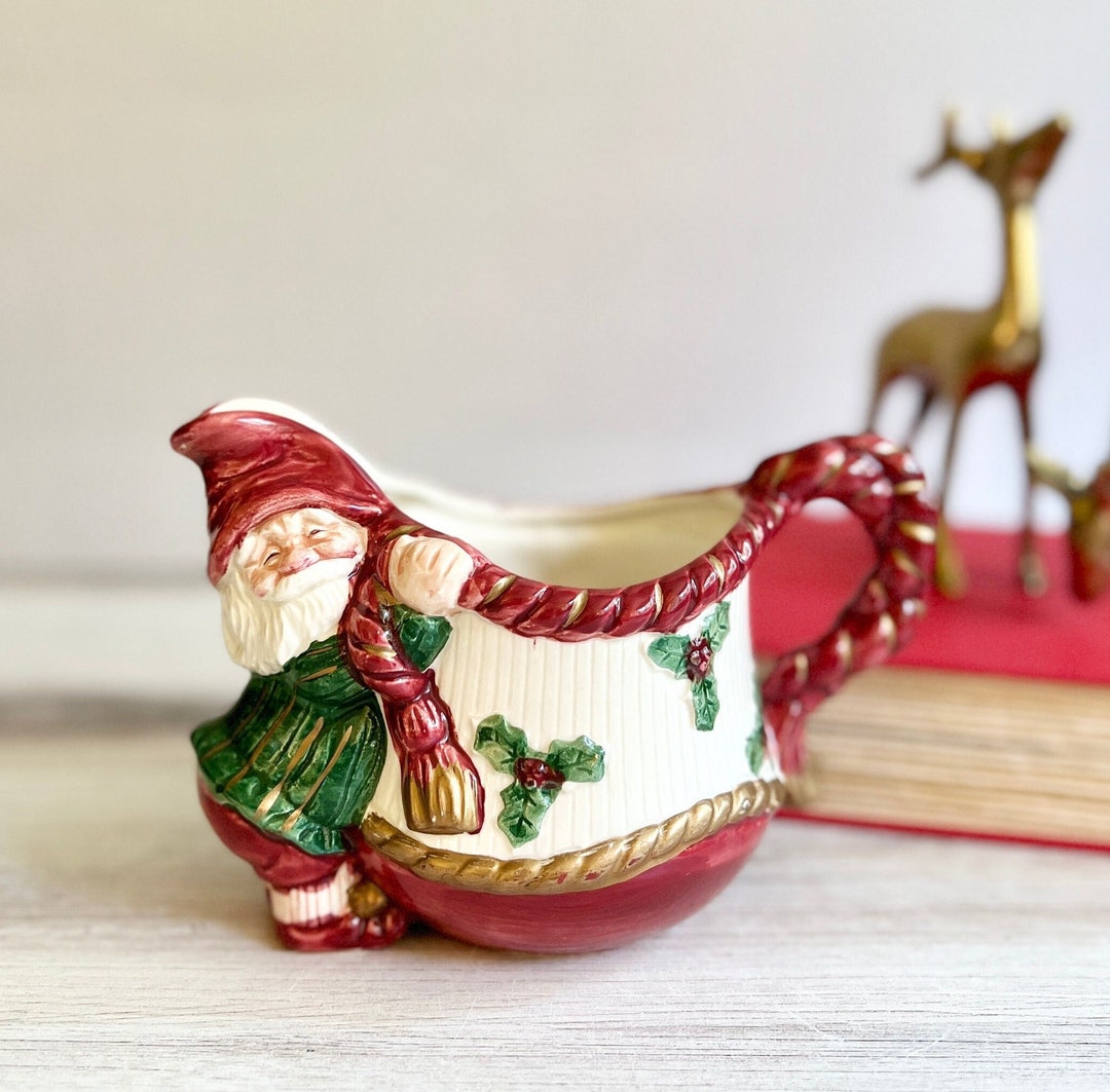 1989 Fitz and Floyd Old World Elf Creamer. Christmas Coffee Bar ...
