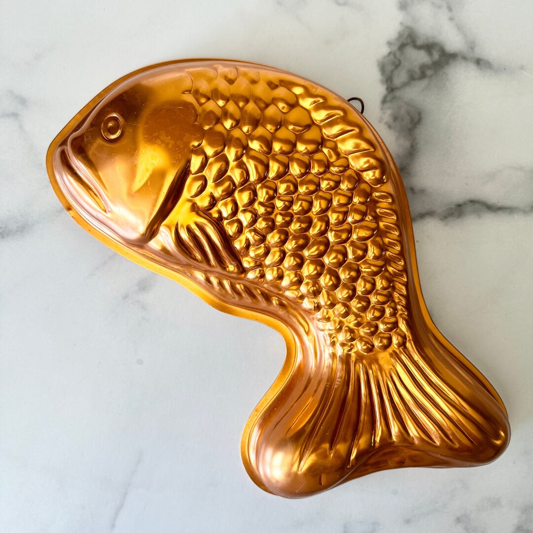 Unique Copper Fish Mold. Vintage French Kitchen Decor. Decorative ...