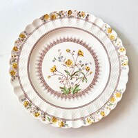 Vintage Spode Copeland Dish Plate Blue and Pink Floral - Etsy