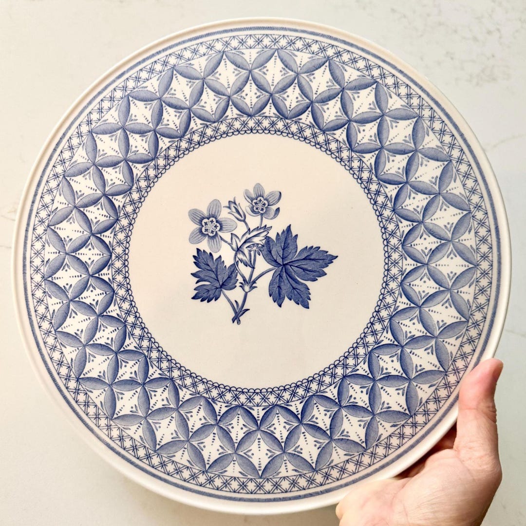 Spode Geranium Cake Plate. Older Pattern. 11.5" Cake Platter. Vintage ...