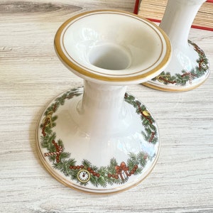 1978 Fitz and Floyd St. Nicholas Candlesticks. Vintage - Etsy