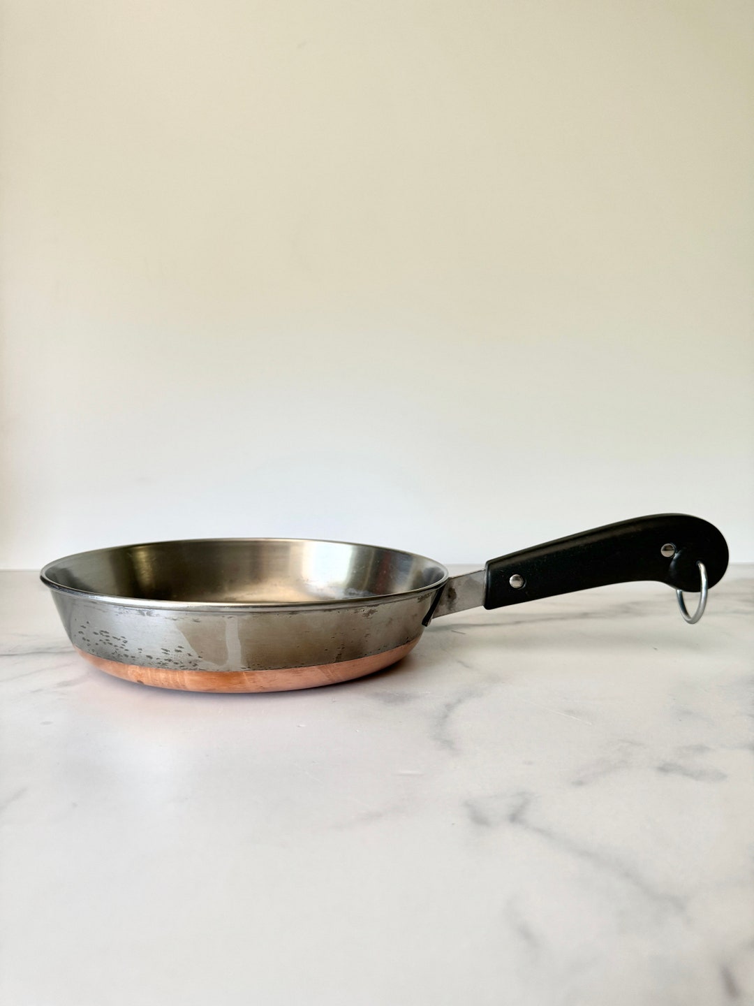 1801 Copper Bottom Revere Ware 8 Frying Pan. Double Ring. No Lid ...