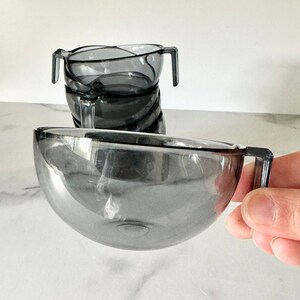 Guzzini Acrylic Punch Bowl Set. Smoke Gray Acrylic. Bowl and 8 Cups ...