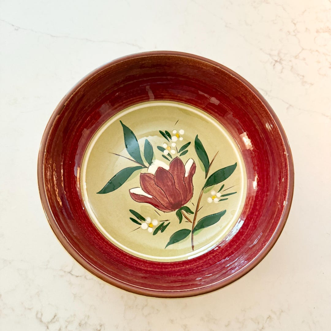 Vintage Stangl Pottery Magnolia 8" Serving Bowl – Hand-painted ...