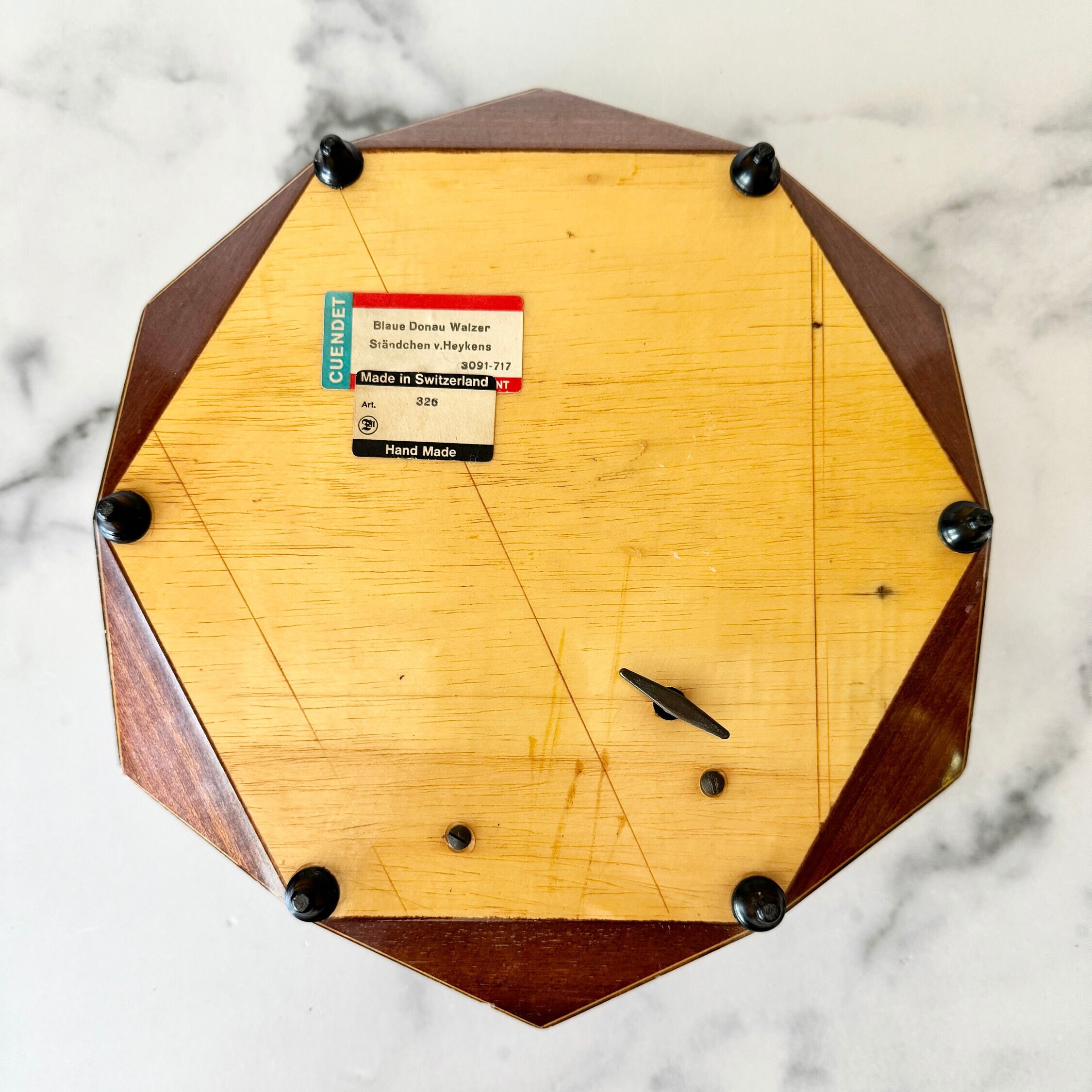 Cuendet Music Box: Handmade Swiss Floral Inlay Hexagon Jewelry Box - Etsy