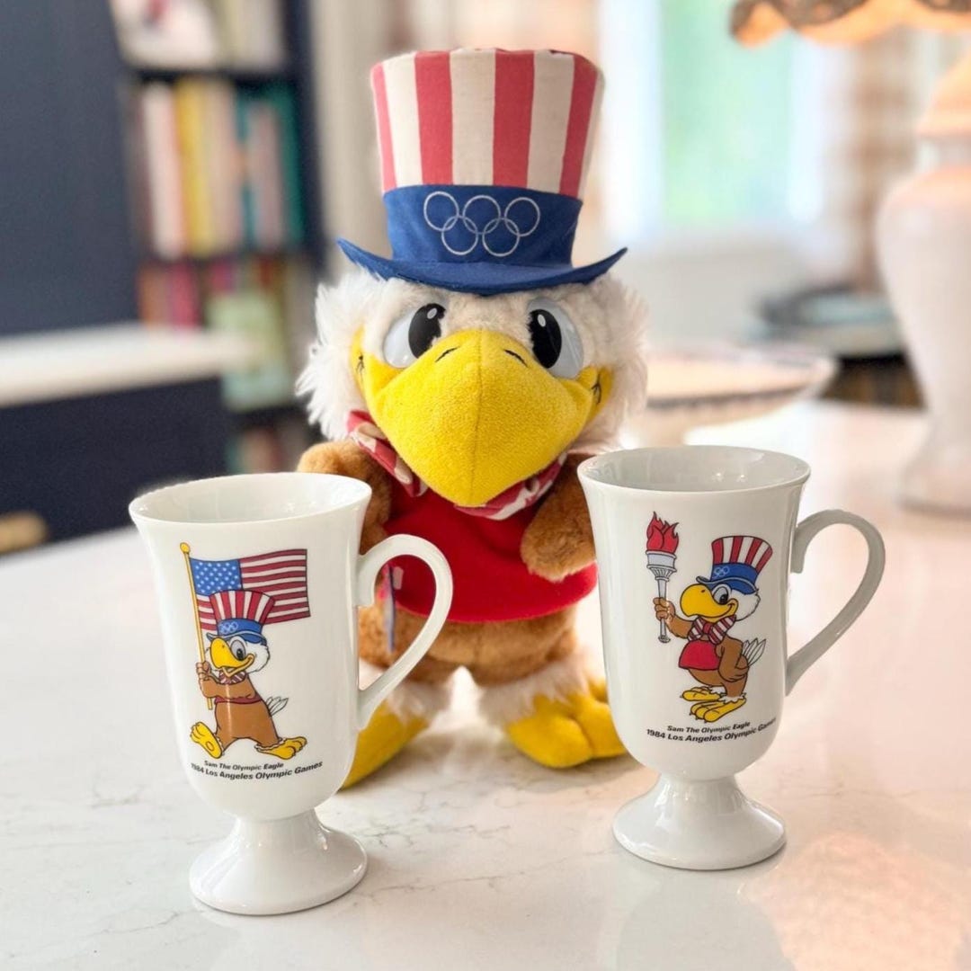 1984 Los Angeles Olympic Games Sam the Olympic Eagle Mugs. Collectible ...