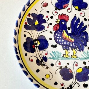 Deruta Galletto Blue Rooster 6 Appetizer/dessert Plate. Bread and ...