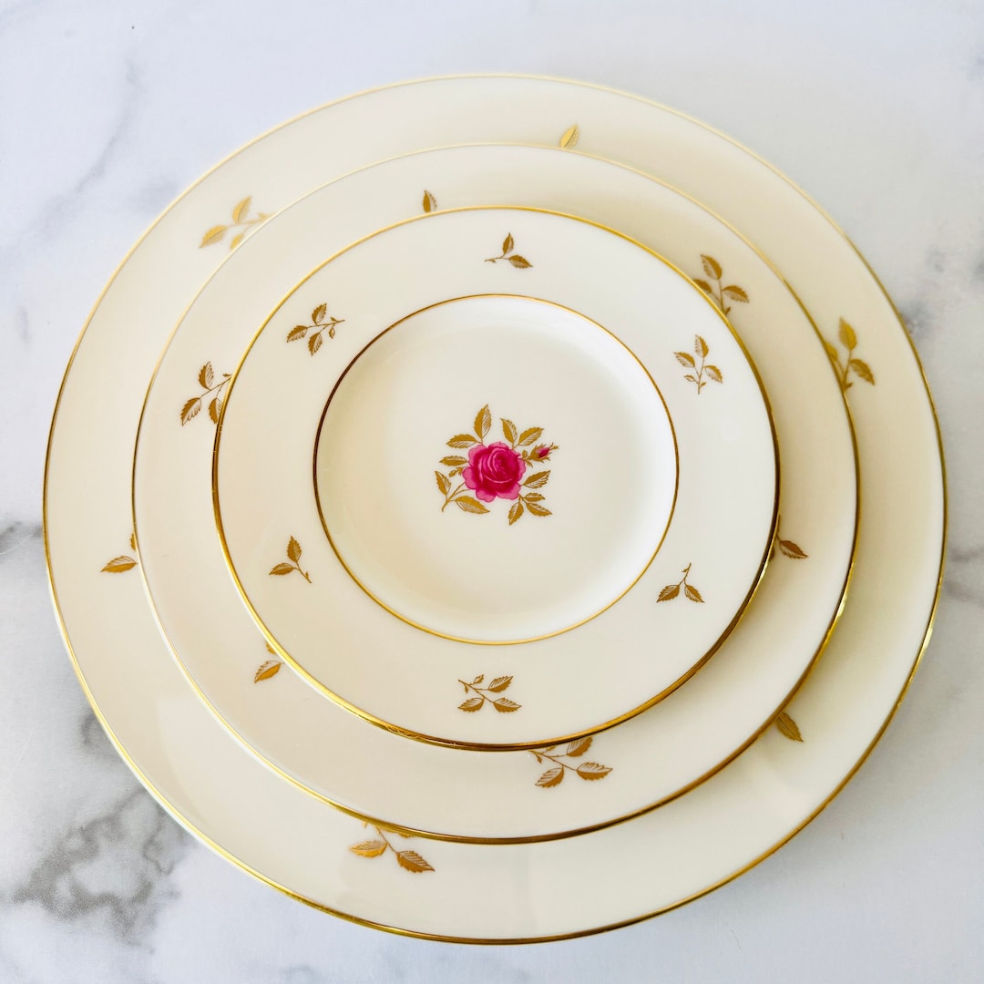 Lenox Rhodora Bone China 5 Piece Place Setting. Made in U.S.A. - Etsy