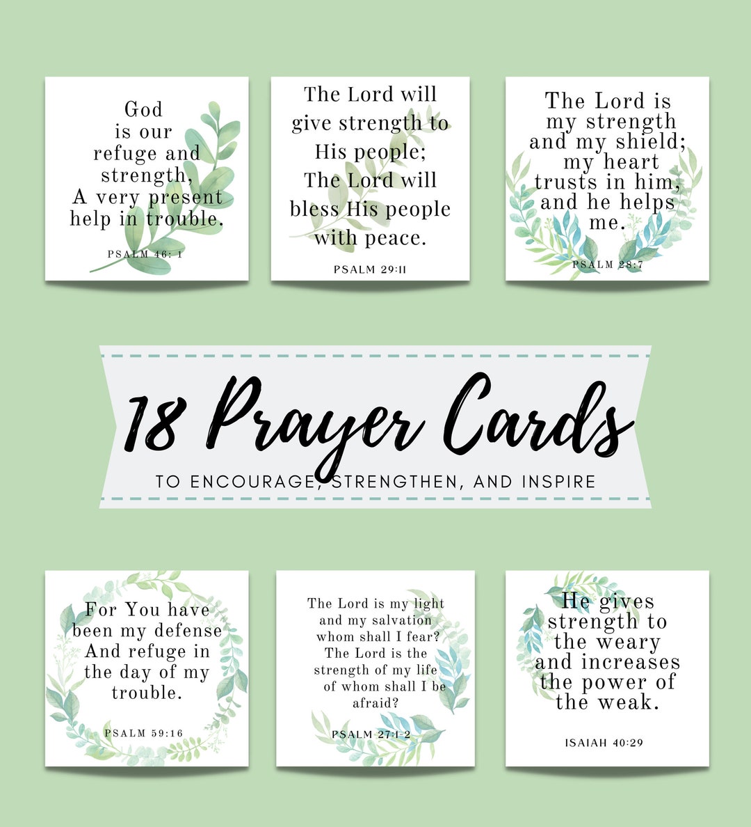 18 Empowering Scripture Cards Printable - Etsy