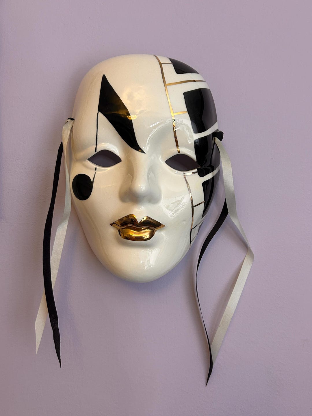 Vintage Ceramic Piano and Music-themed Masks Wall Decor Sold Separately ...