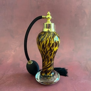 Vintage Murano Art Glass Perfume Bottles Animal Print Tortoise Shell ...