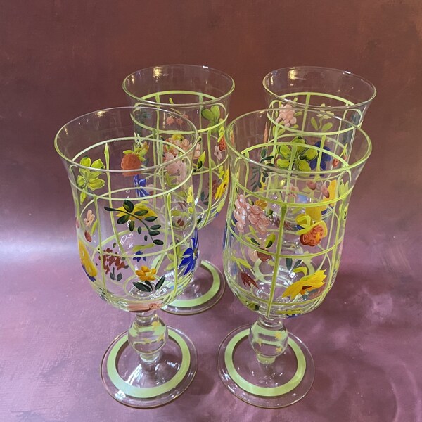Spring Wine Glasses - Etsy