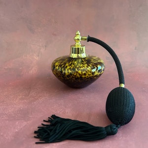 Vintage Murano Art Glass Perfume Bottles Animal Print Tortoise Shell ...