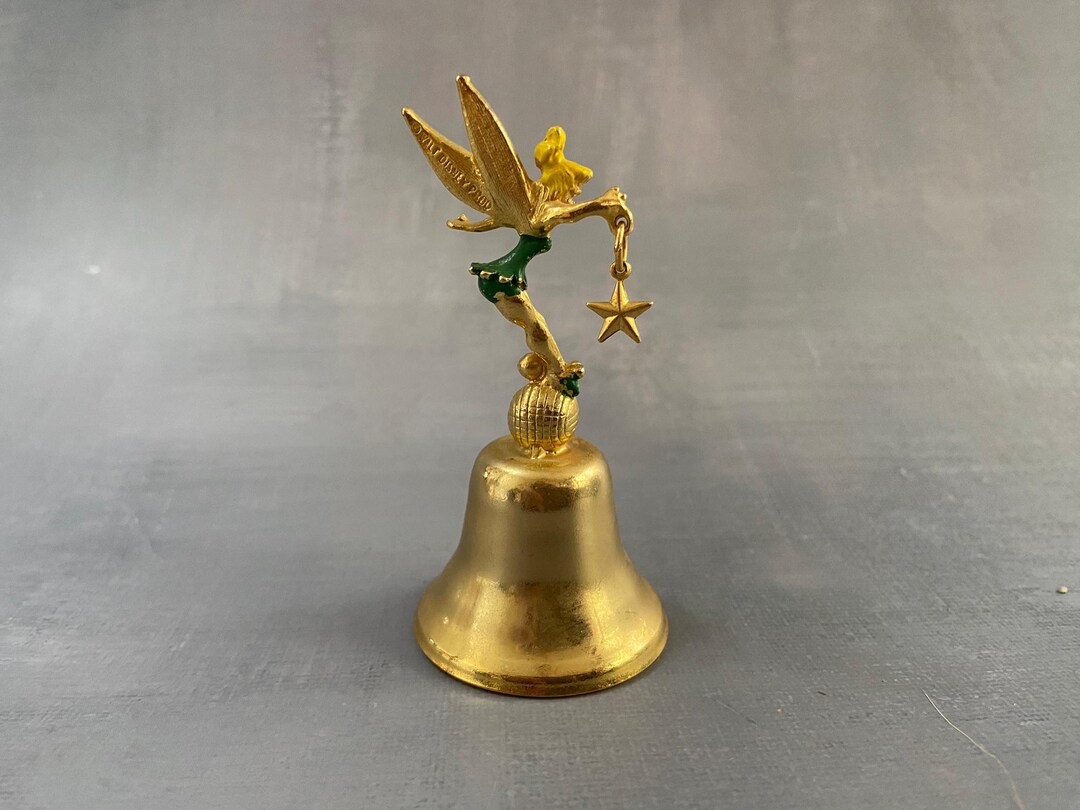 Vintage Tinkerbell Disney Small Brass Bell - Etsy