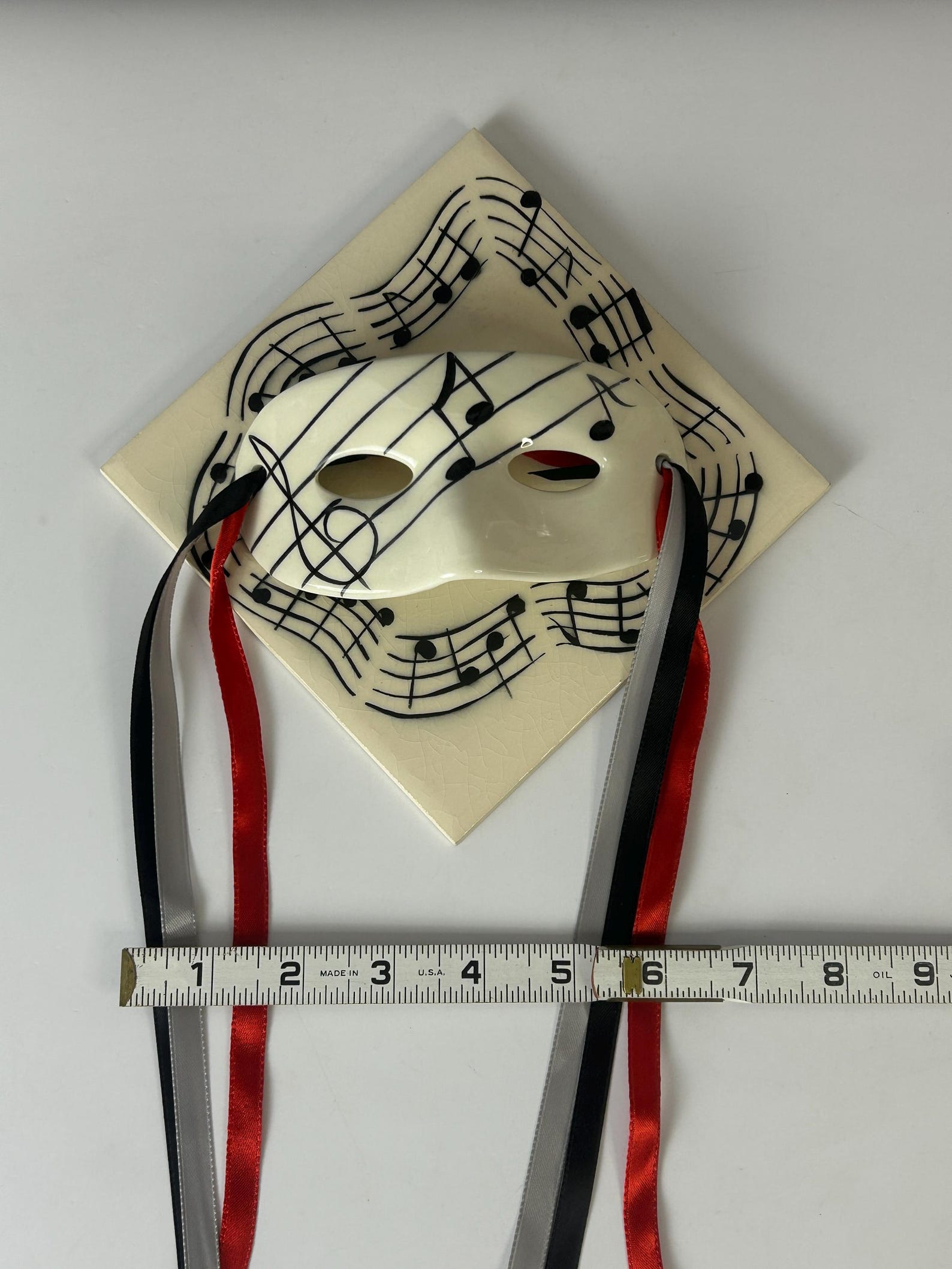 Vintage Ceramic Music-themed Mask Wall Decor Rare - Etsy