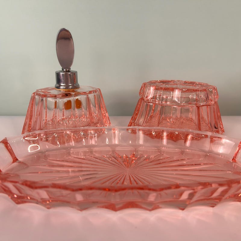 Pink Vanity Container - Etsy