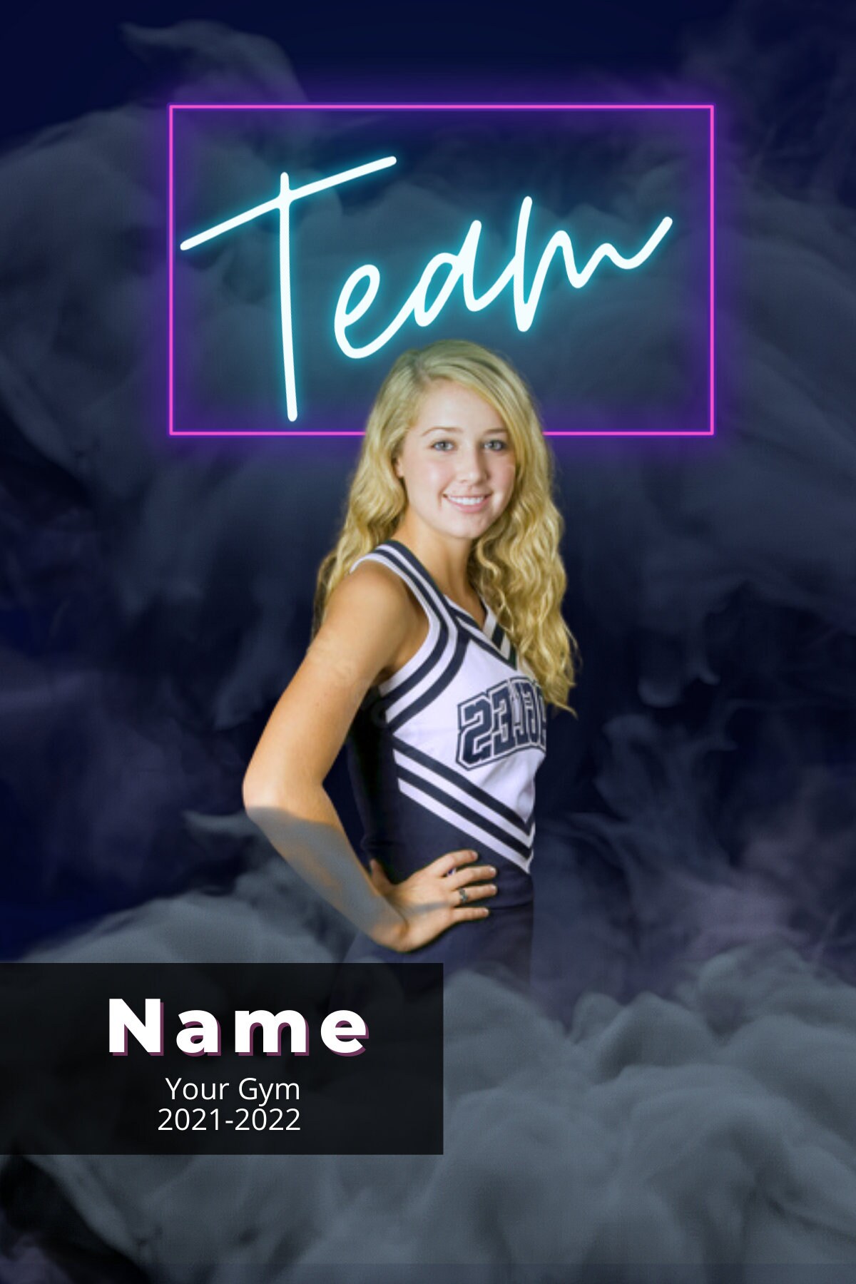 Cheer Photo Template Cheer Trading Card Canva Template - Etsy