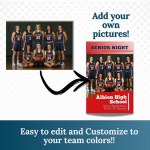 Editable Senior Night Program: Canva Template (digital Download) - Etsy