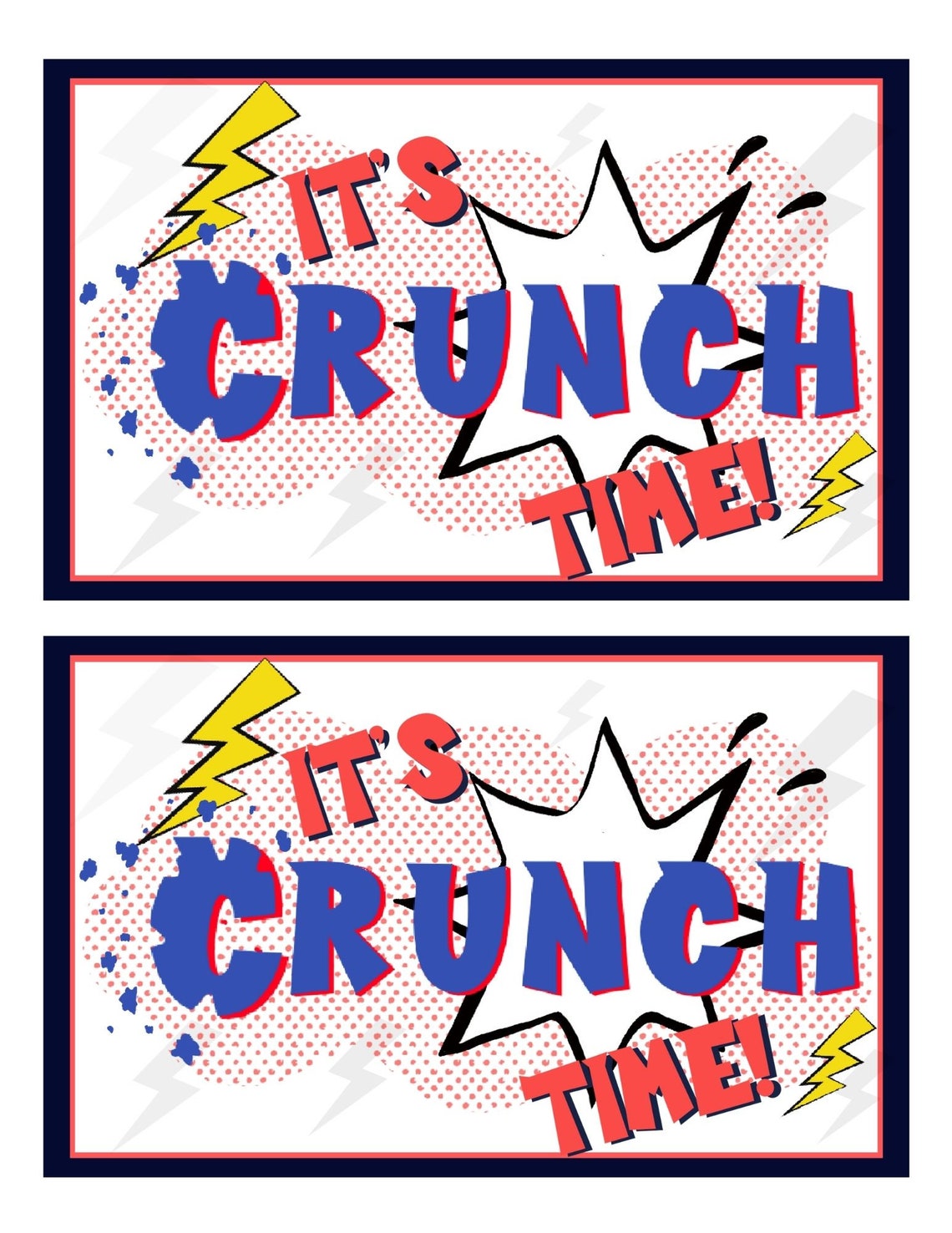 Cheer Printables | Candy Favor Tag | It's Crunch Time - Etsy