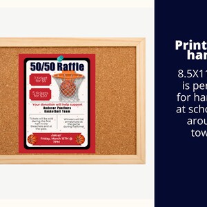 Basketball Raffle Flyer Template: Editable Sports Fundraiser (digital ...