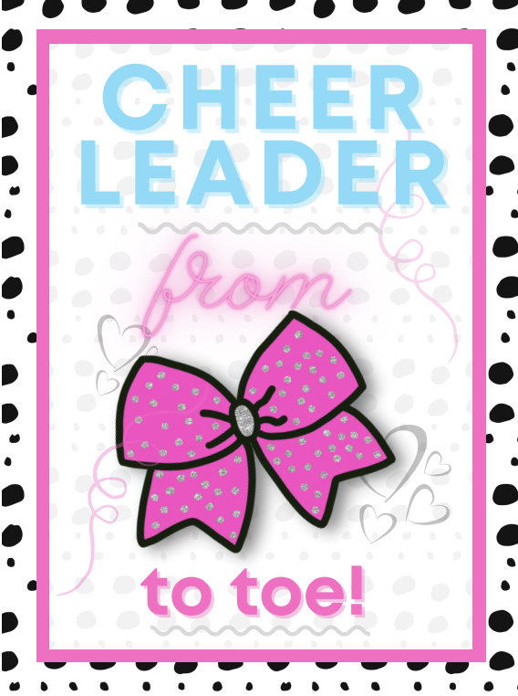 Cheer Printables Team Gift Ideas From Bow to Toe Team | Etsy