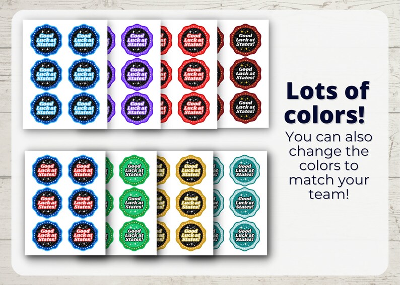 Editable Good Luck Competition Tags: Canva Template (digital Download ...