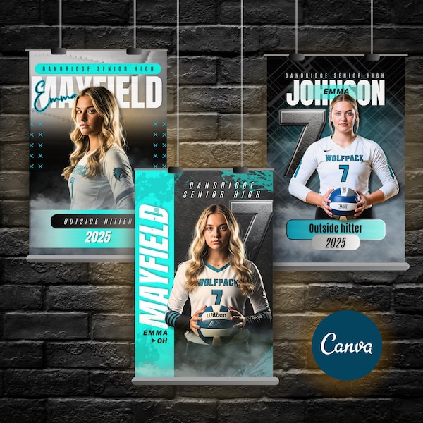 Senior Night Volleyball Posters - Etsy