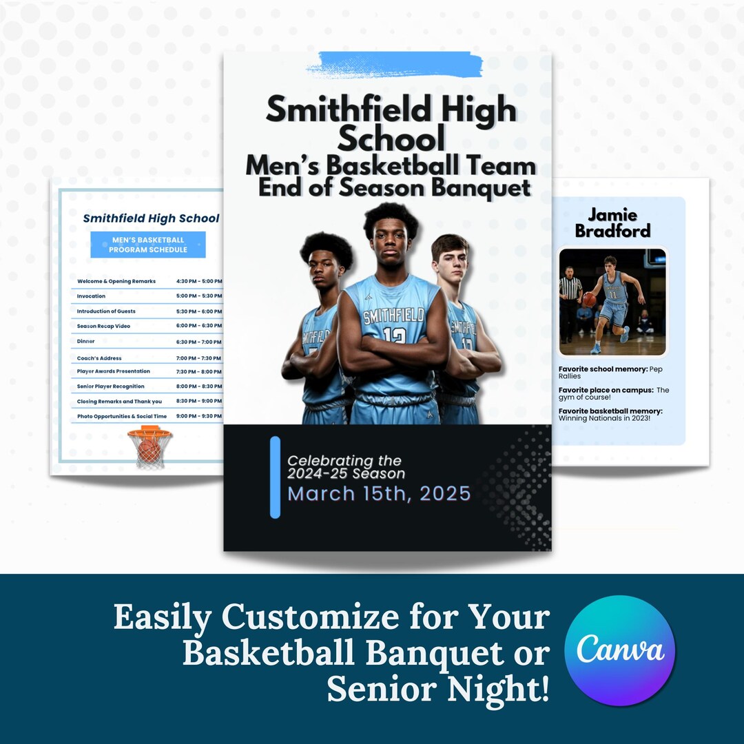 Editable Basketball Banquet Program Senior Night & Team Awards - Etsy