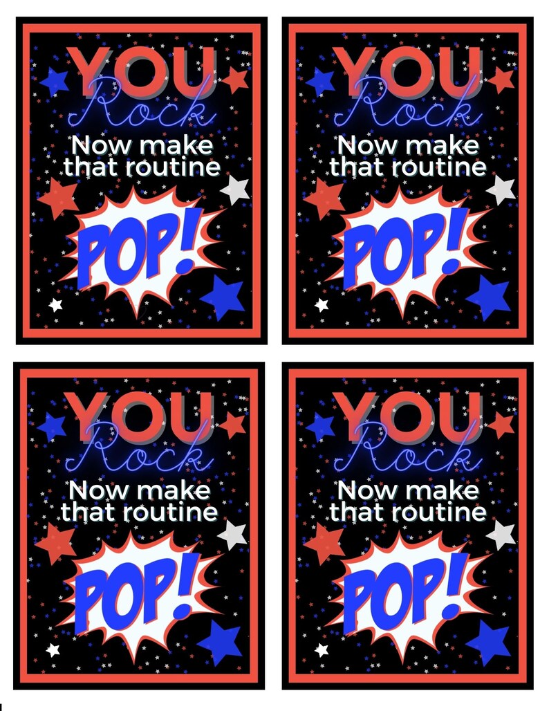 Cheer Team Gift Tag Printable | You Rock, Pop Routine (PDF) - Etsy