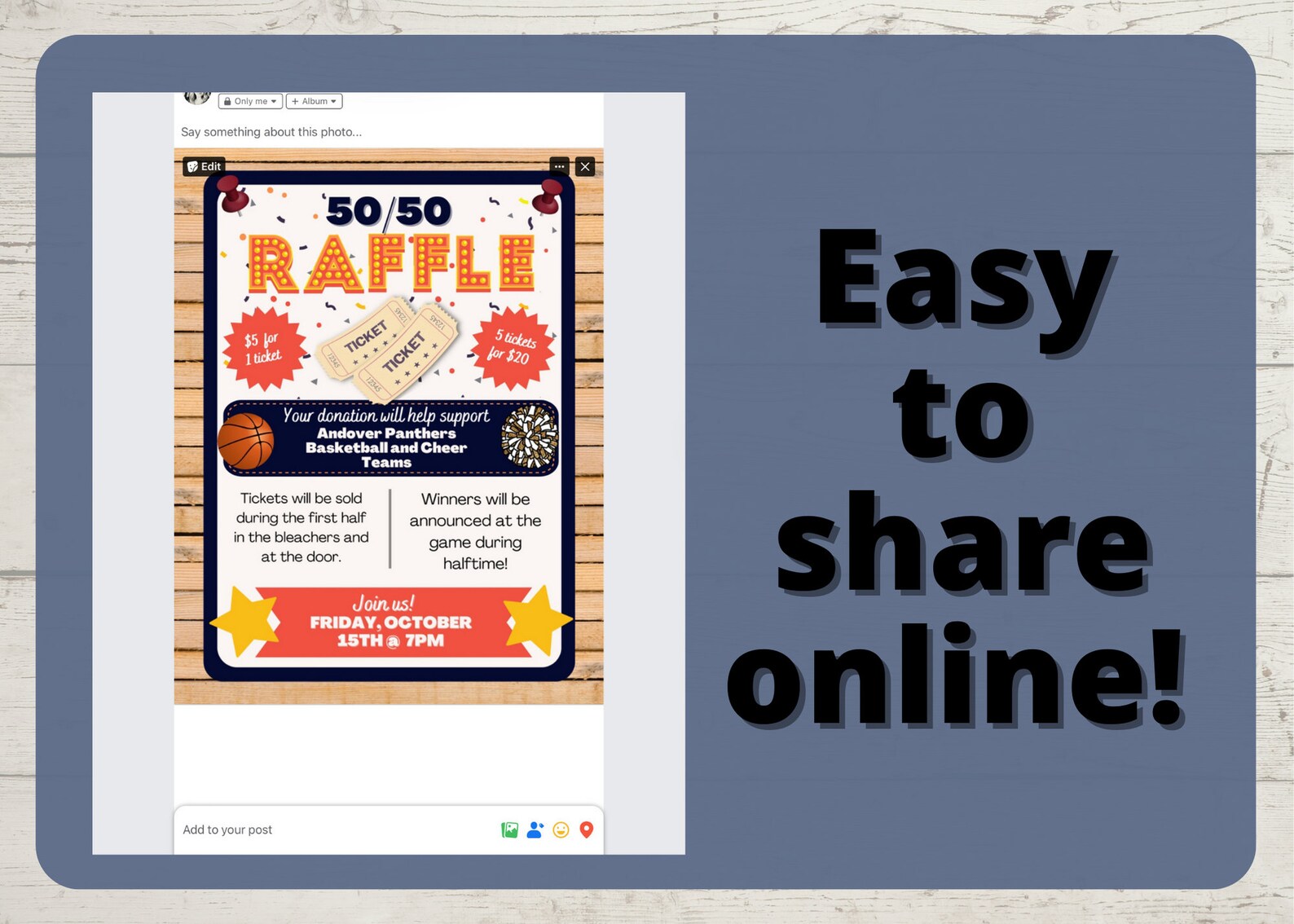 Raffle Flyer Template Editable Fundraiser Template Sports - Etsy Canada