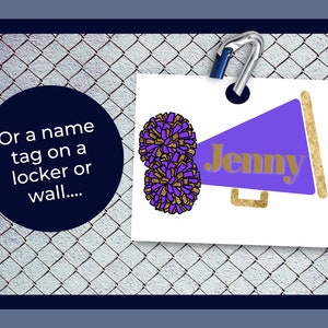 Editable Cheerleading Name Tags: Cheer Team Printables (digital ...
