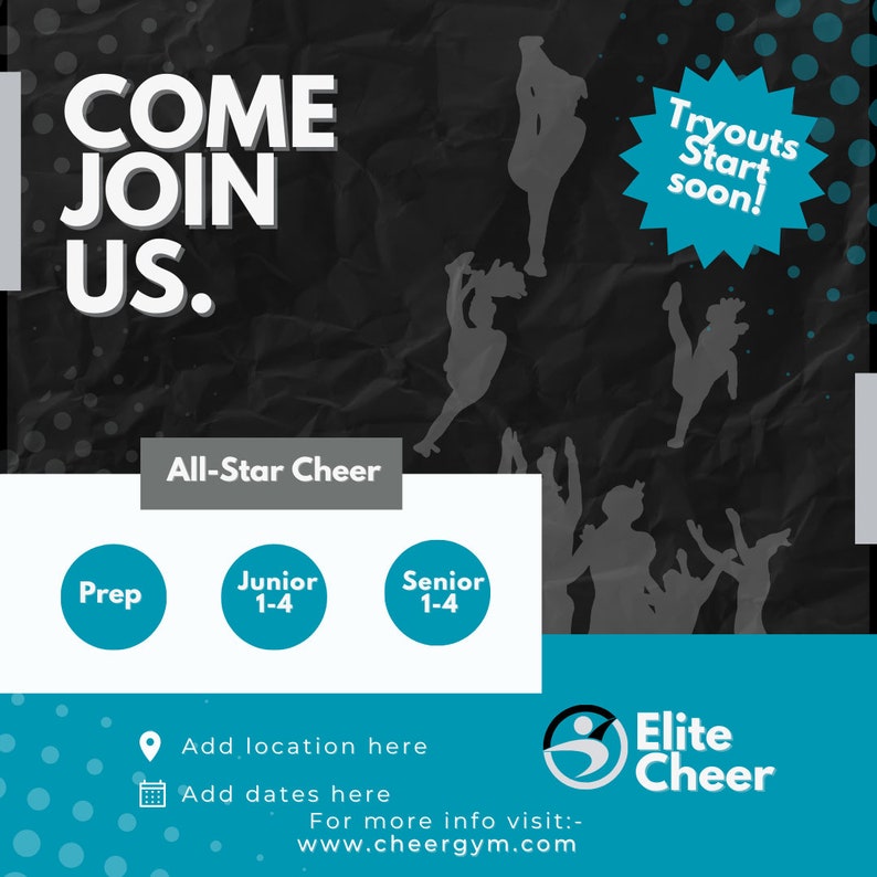 Cheer Team Instagram Templates Editable Cheer Social Media - Etsy