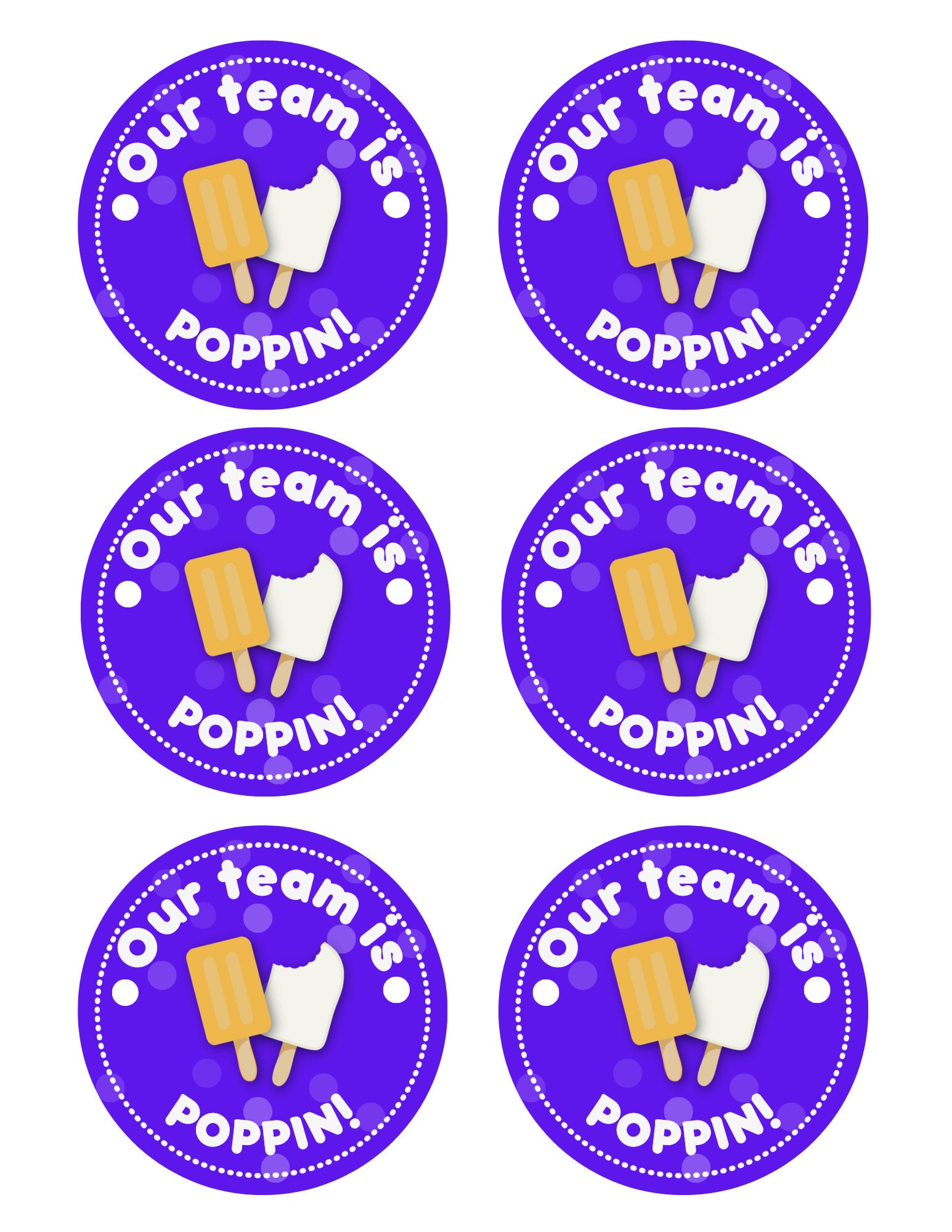 Cheer Printables Team Gift Ideas Our Team is Poppin - Etsy