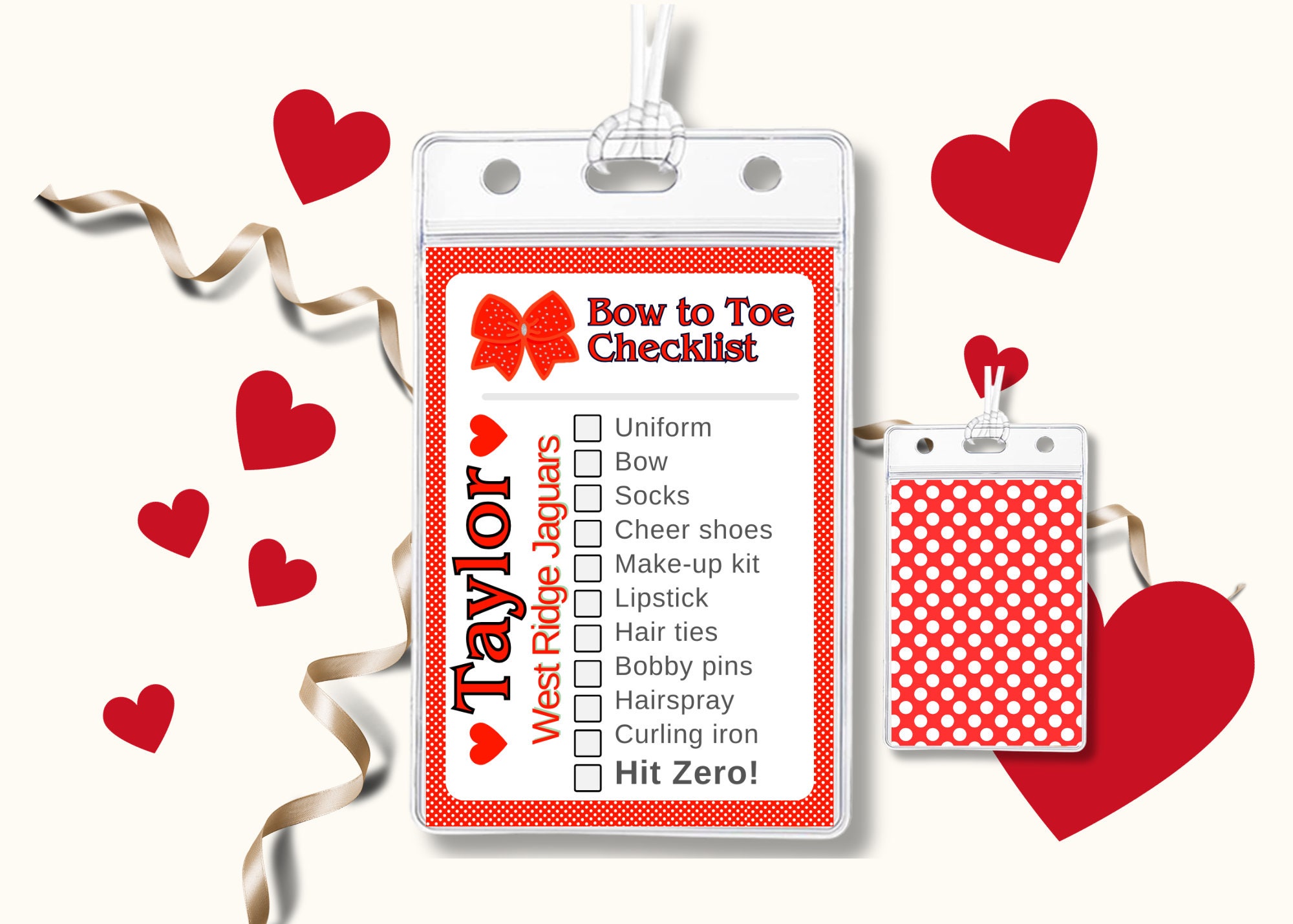 Cheer Team Checklist: Customizable Bow to Toe List (digital Download ...