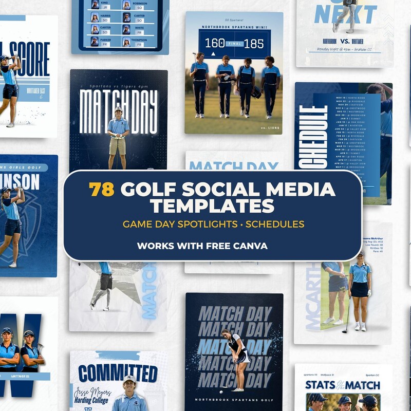 Golf Schedule Template - Etsy
