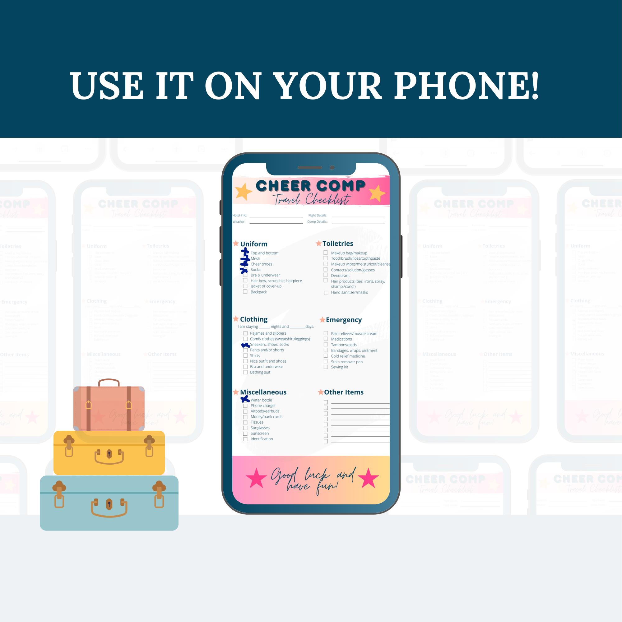 Cheer Competition Must-haves: Your Complete Cheer Travel Checklist - Etsy