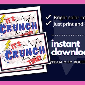 Cheer Printables | Candy Favor Tag | It's Crunch Time - Etsy
