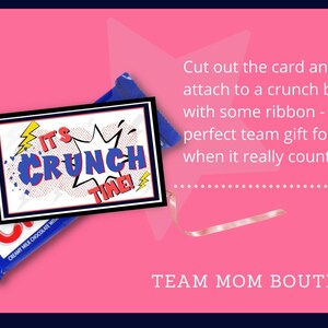 Cheer Printables | Candy Favor Tag | It's Crunch Time - Etsy