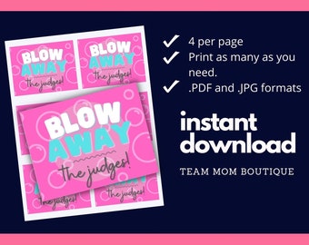 Blow Pop Tags Blow Them Away INSTANT EDITABLE (Download Now) - Etsy